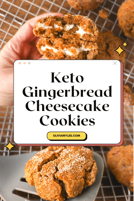 Keto Gingerbread Cheesecake Cookies
