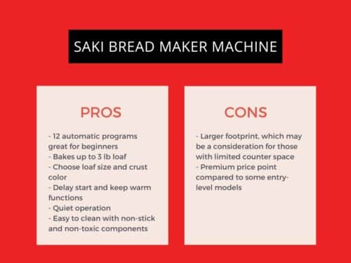 Saki Bread Maker Machine Review - Tested for Home Bakers