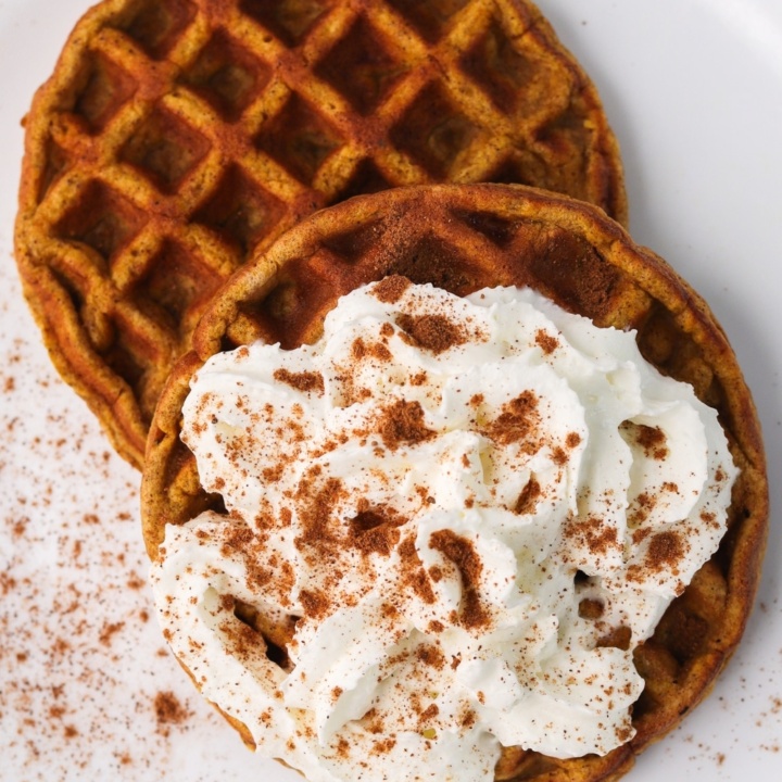 Keto Pumpkin Protein Chaffles (Made With Cream Cheese)
