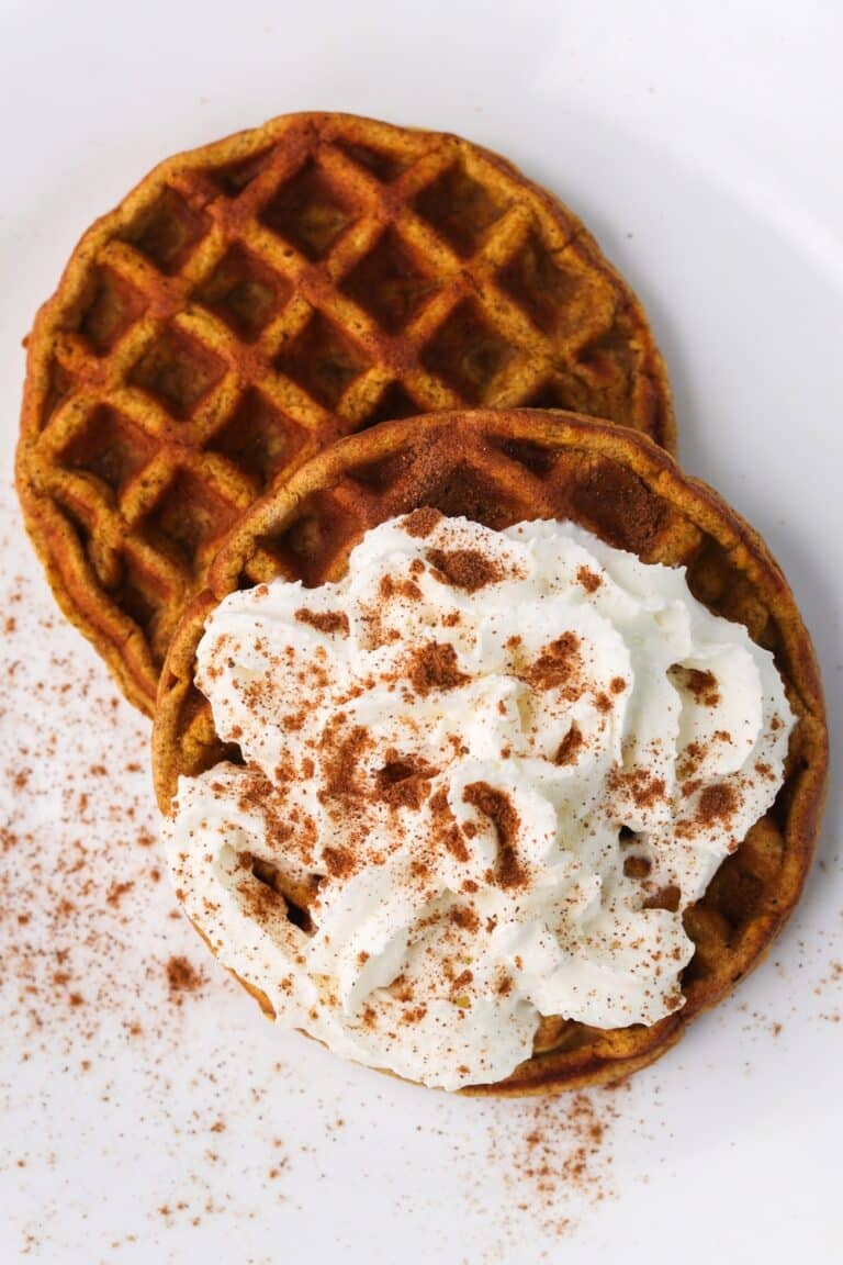 Keto Pumpkin Protein Chaffles (Made With Cream Cheese)