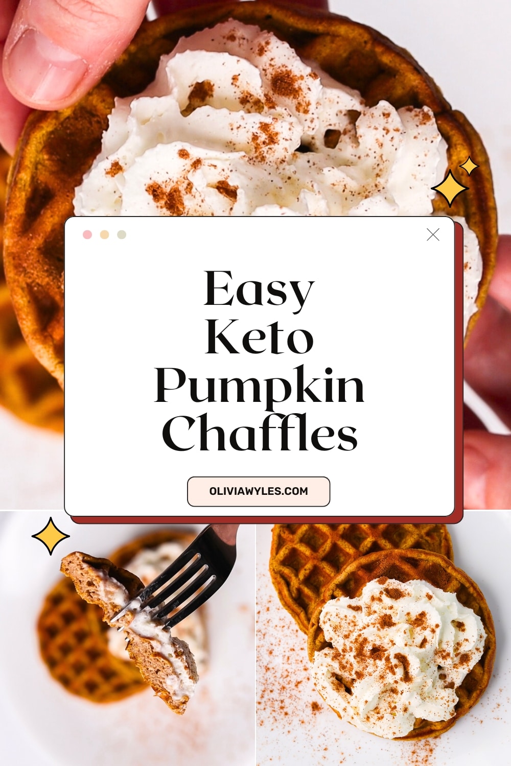 Keto Pumpkin Protein Chaffles (Made With Cream Cheese)