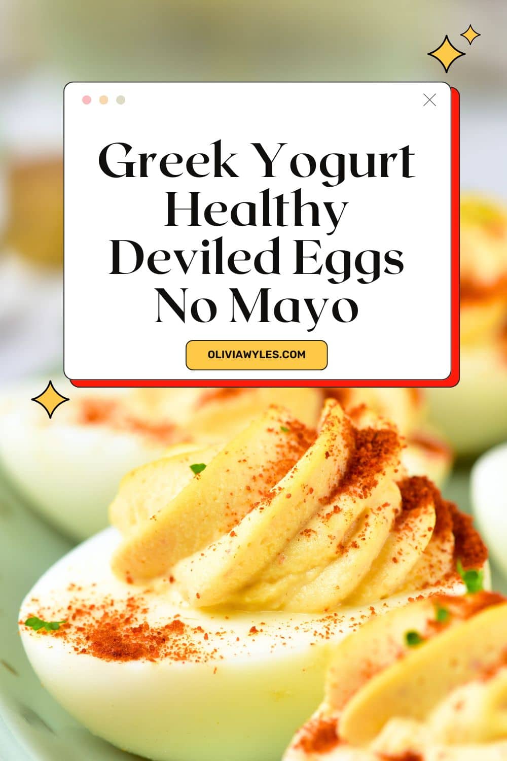 Healthy Greek Yogurt Deviled Eggs Without Mayo