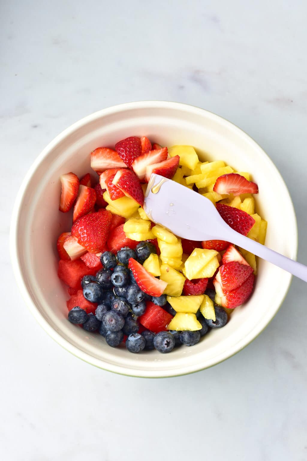 Patriotic Red, White, and Blue Fruit Salad