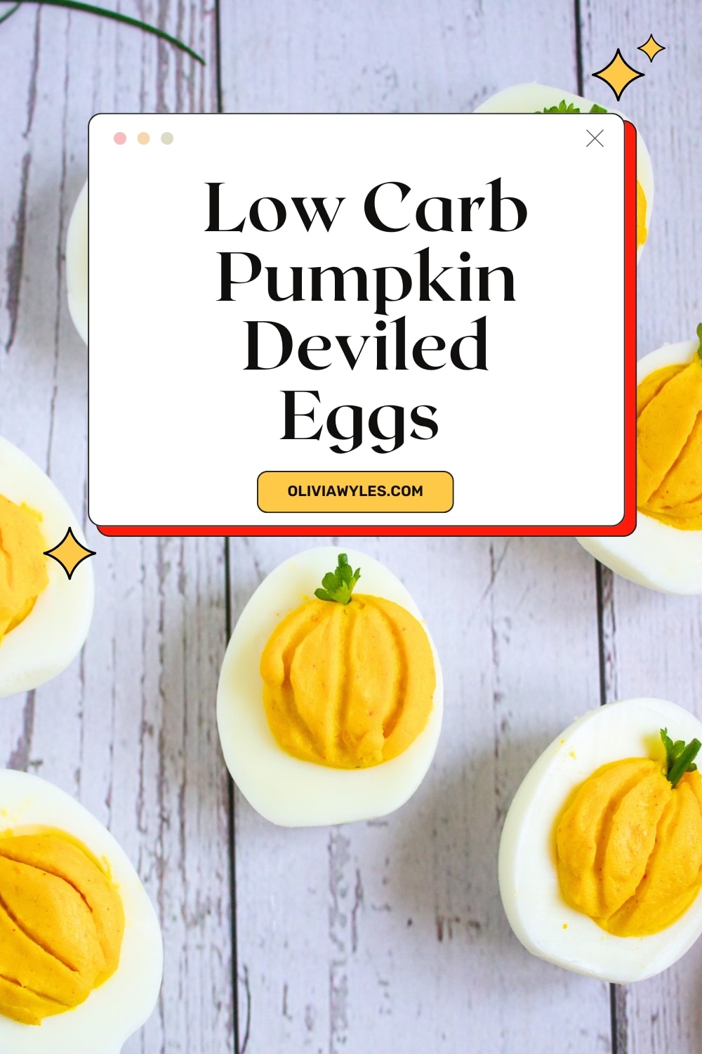Low Carb Pumpkin Deviled Eggs